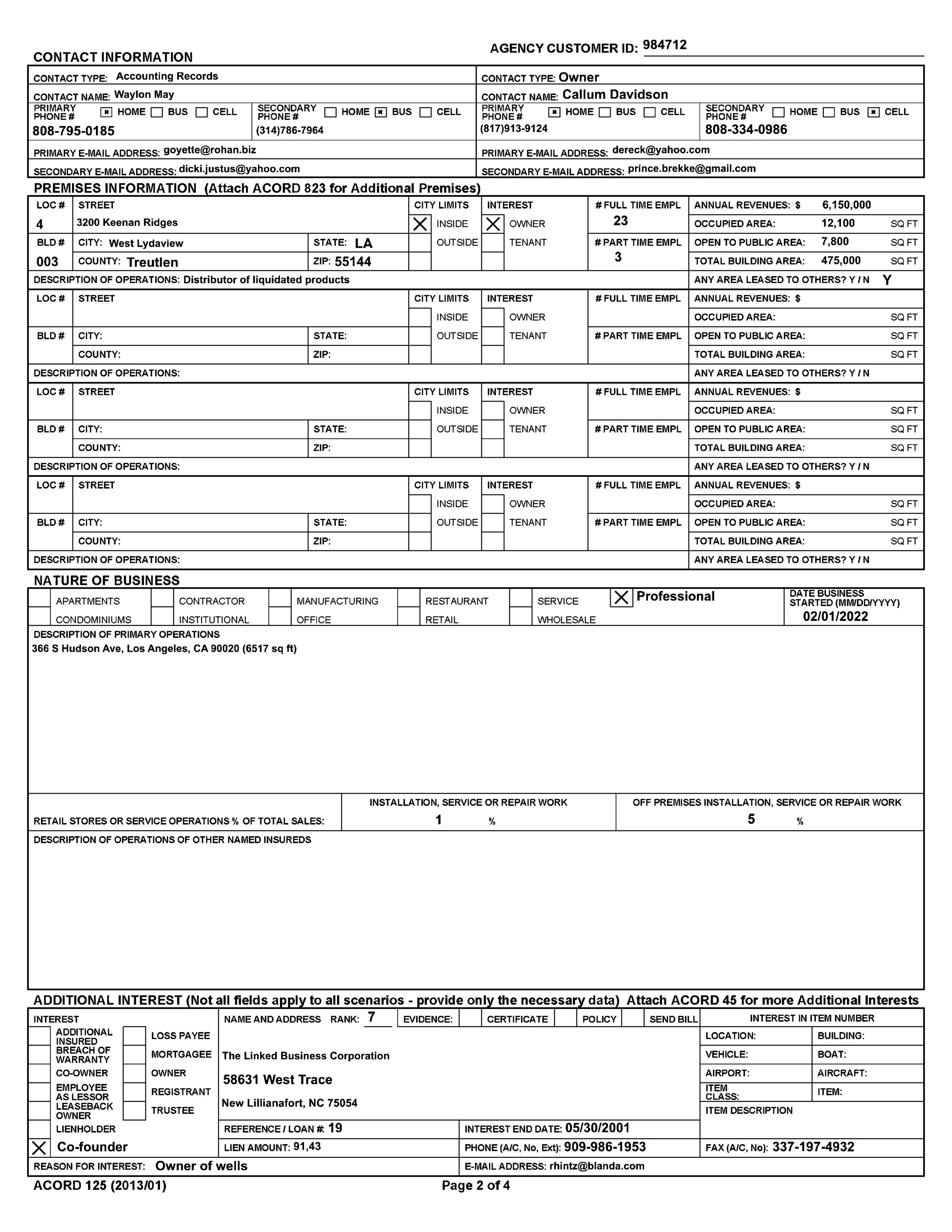 Acord 125 Forms Processing Automation Skill | ABBYY Vantage