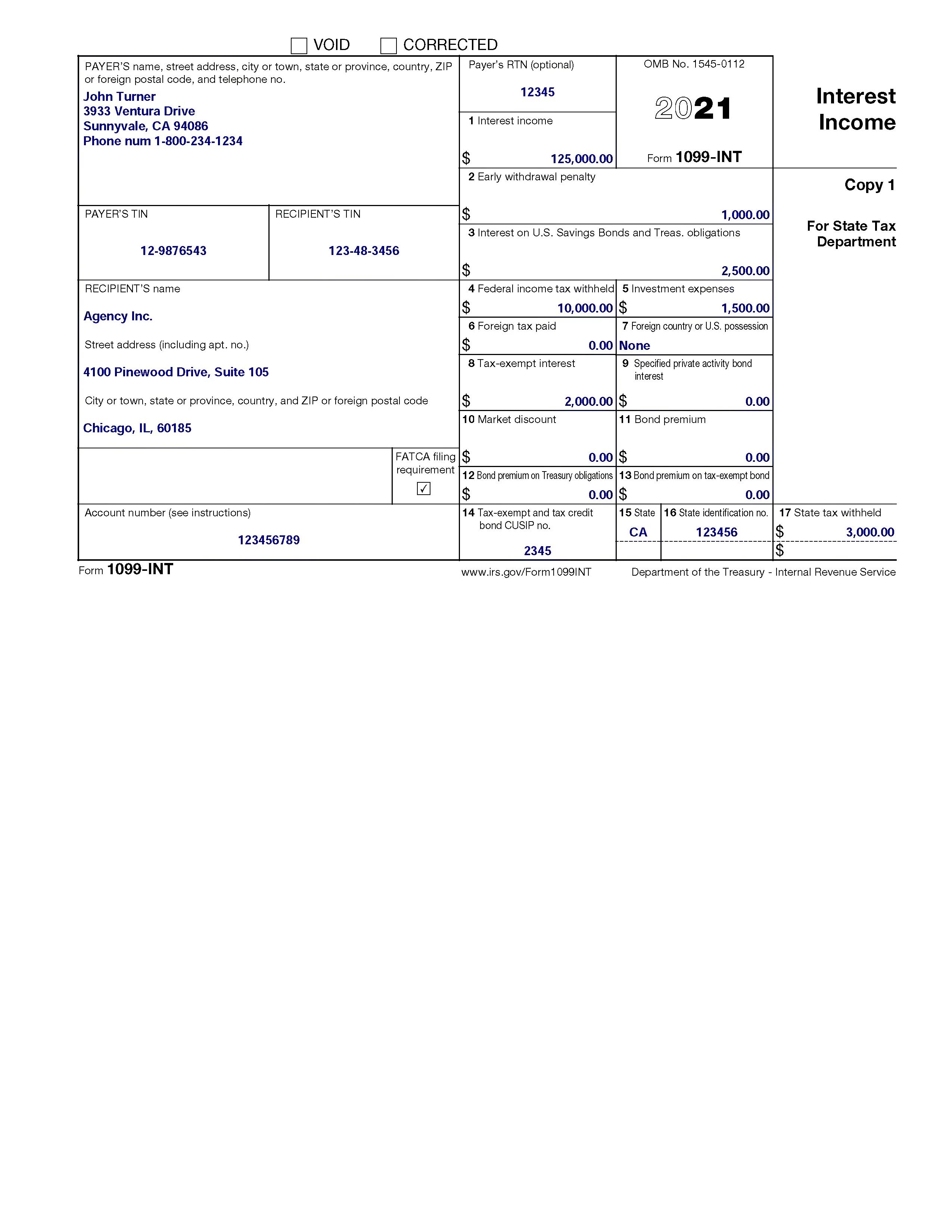 IRS Form 1099-int Automated Document Processing | Vantage Document AI