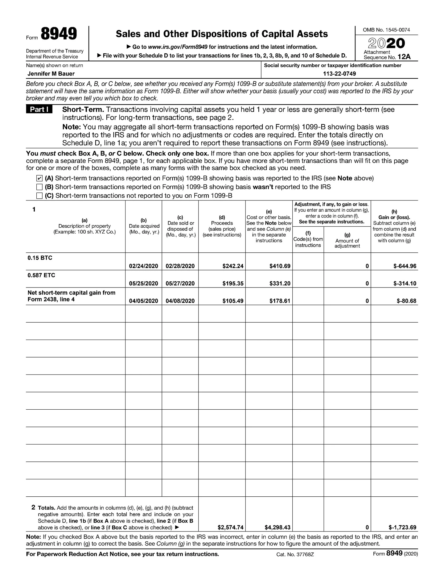 IRS Form 1099-8949 Automated Document Processing | Vantage Document AI