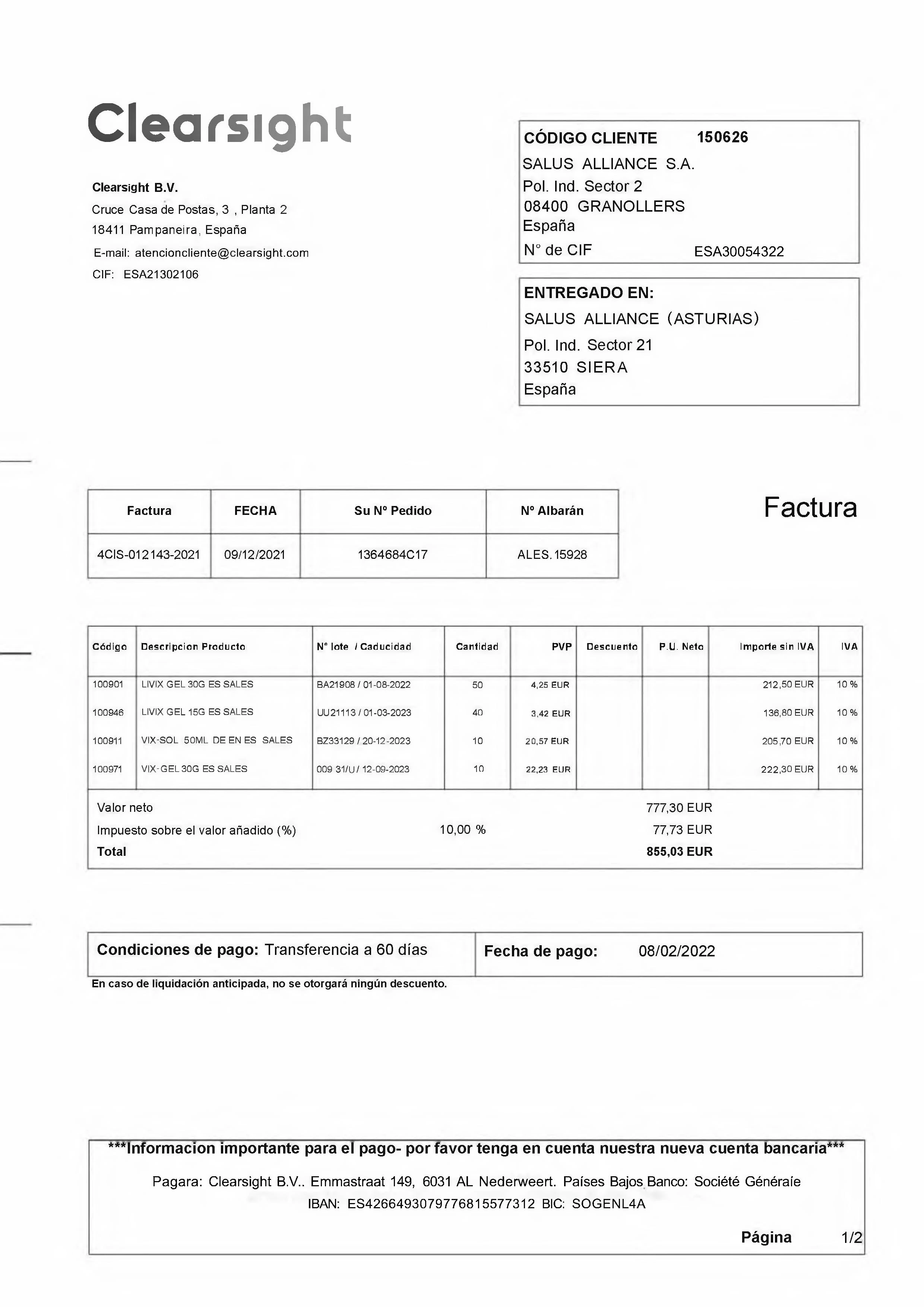Spanish invoice data extraction – Vantage Document AI