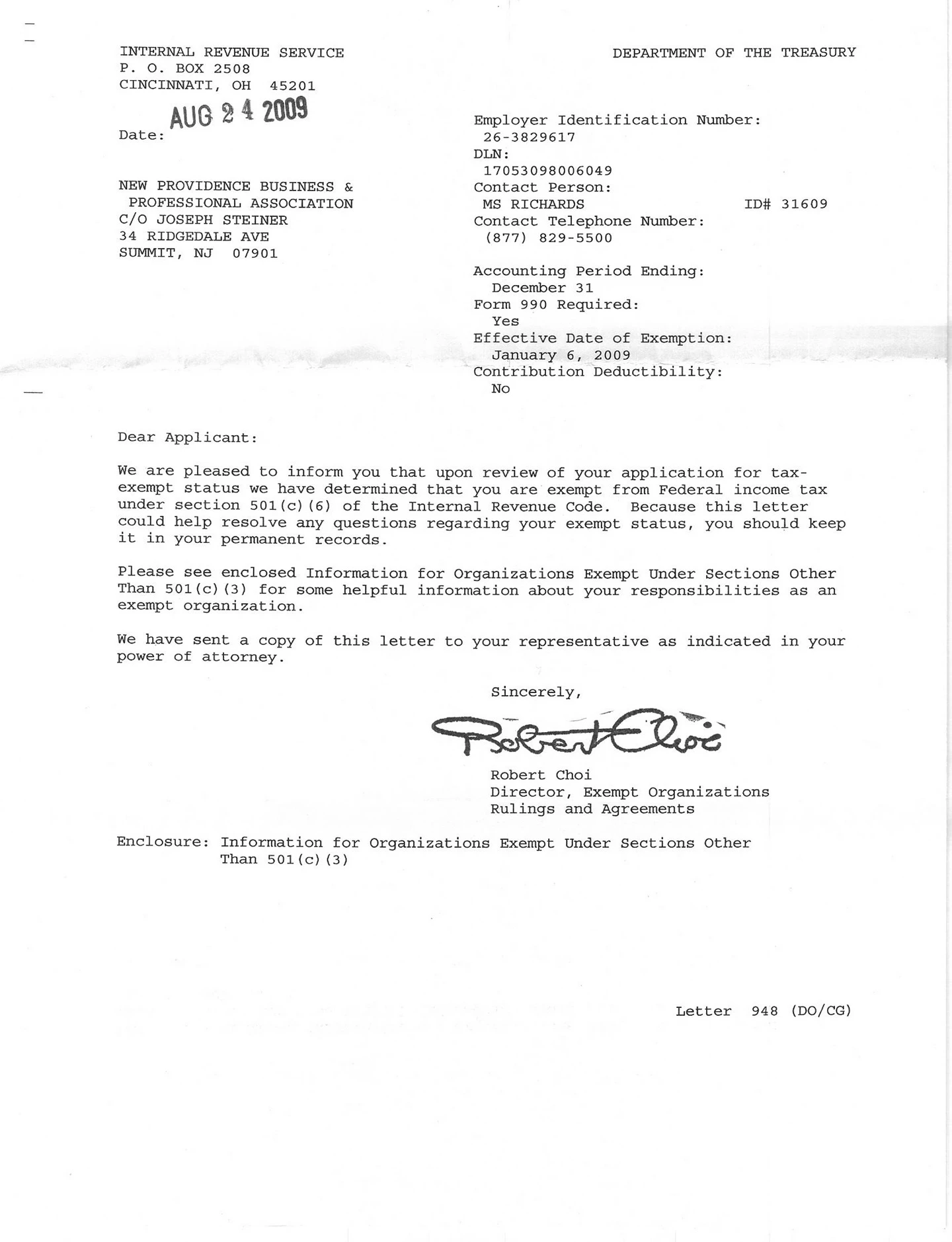 IRS Determination Letter