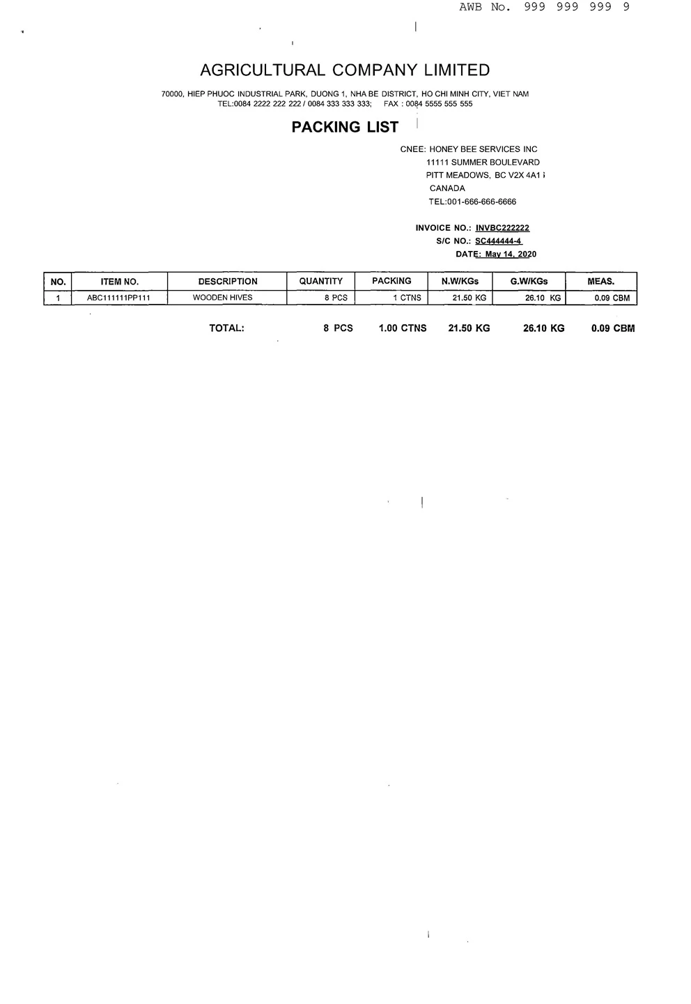 Packing List OCR | ABBYY Vantage Document AI