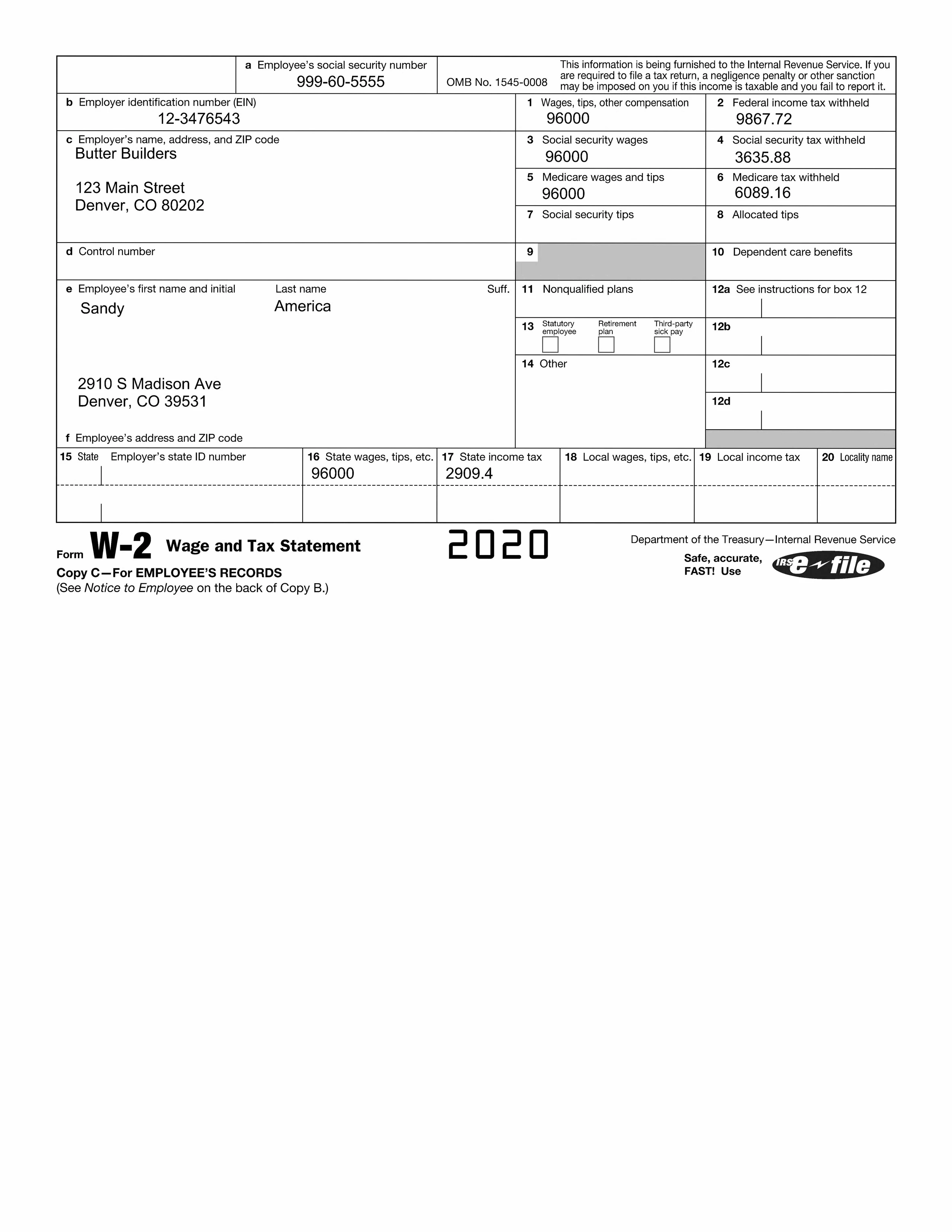 IRS Form w2 Automated Document Processing | Vantage Document AI